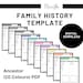 Ancestor Worksheet: Family Tree Printable for Customisable Genealogy ...