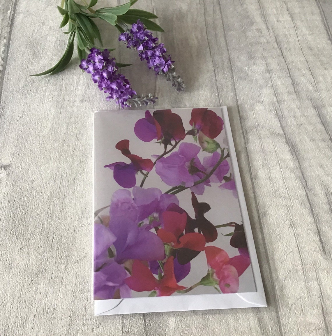 Pack of 4 Blank Flower Note Cards Special Offer to Write Your Own ...