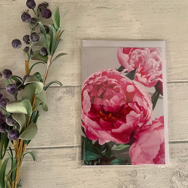 Peony Card - Etsy UK