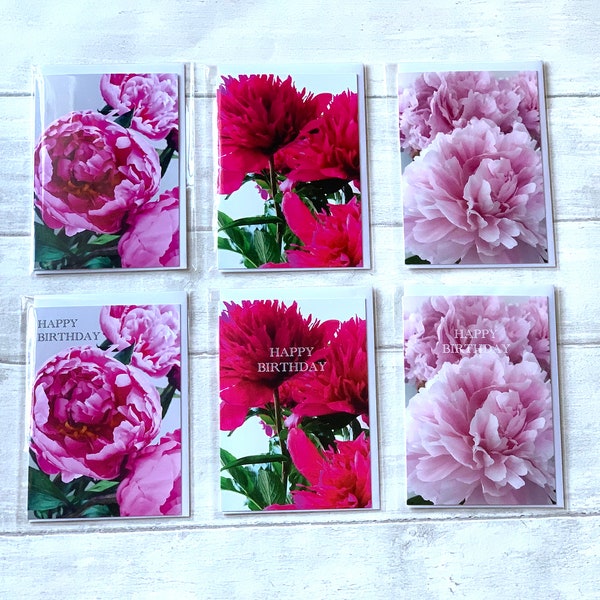 Peony Card - Etsy UK