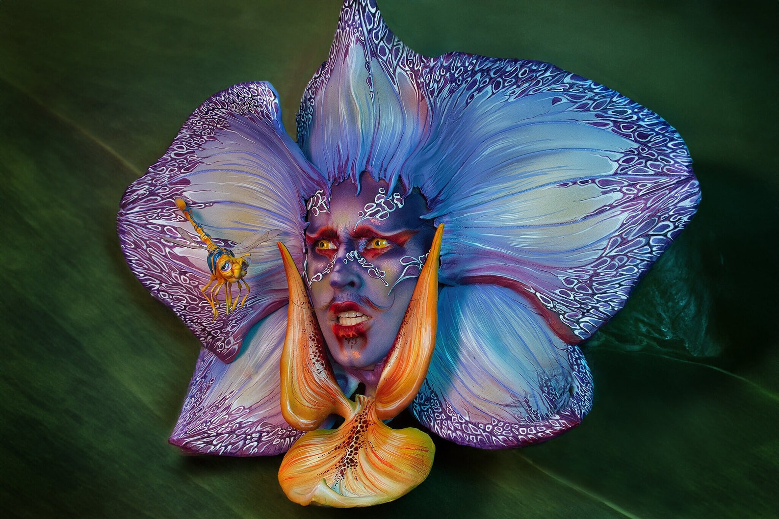 Handmade Orchid Mask: Unique Floral Costume - Etsy