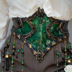 Black Emerald Corset - Etsy