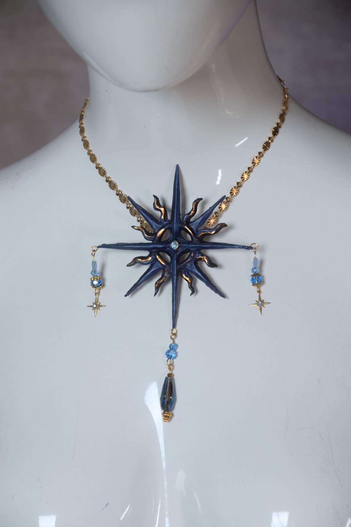 Handcrafted Celestial Star Necklace - Etsy