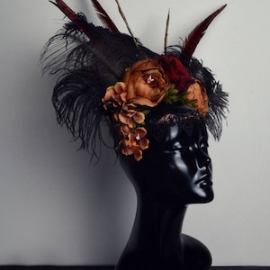 Handmade Floral Feather Headdress: Festival Costume Headpiece - Etsy