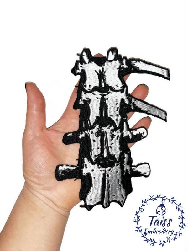 Spine Back Patch Bone Large Patch Embroidered Patch | Etsy