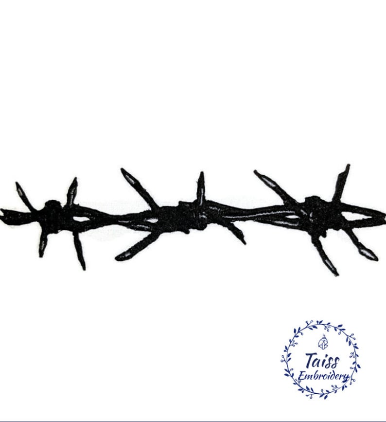 Barbed Wire Black Patch Set 2p Punk Gothic Patch Tattoo - Etsy
