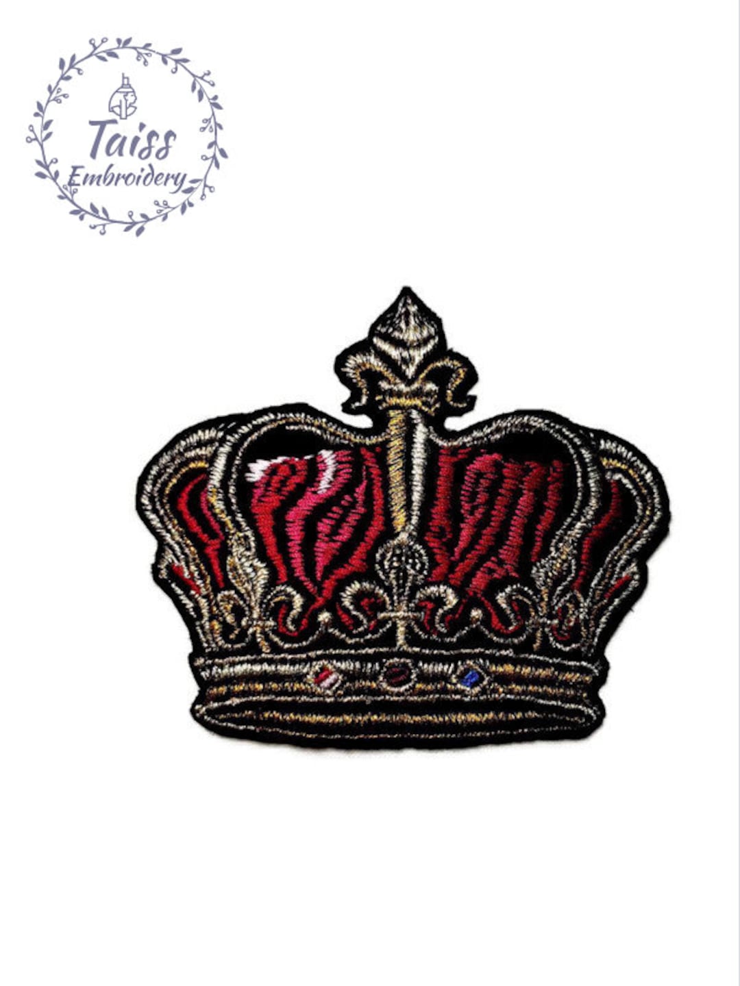 Royal Crown Patch, Embroidered Iron on Patch - Etsy