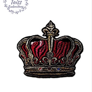 Royal Crown Patch, Embroidered Iron on Patch - Etsy