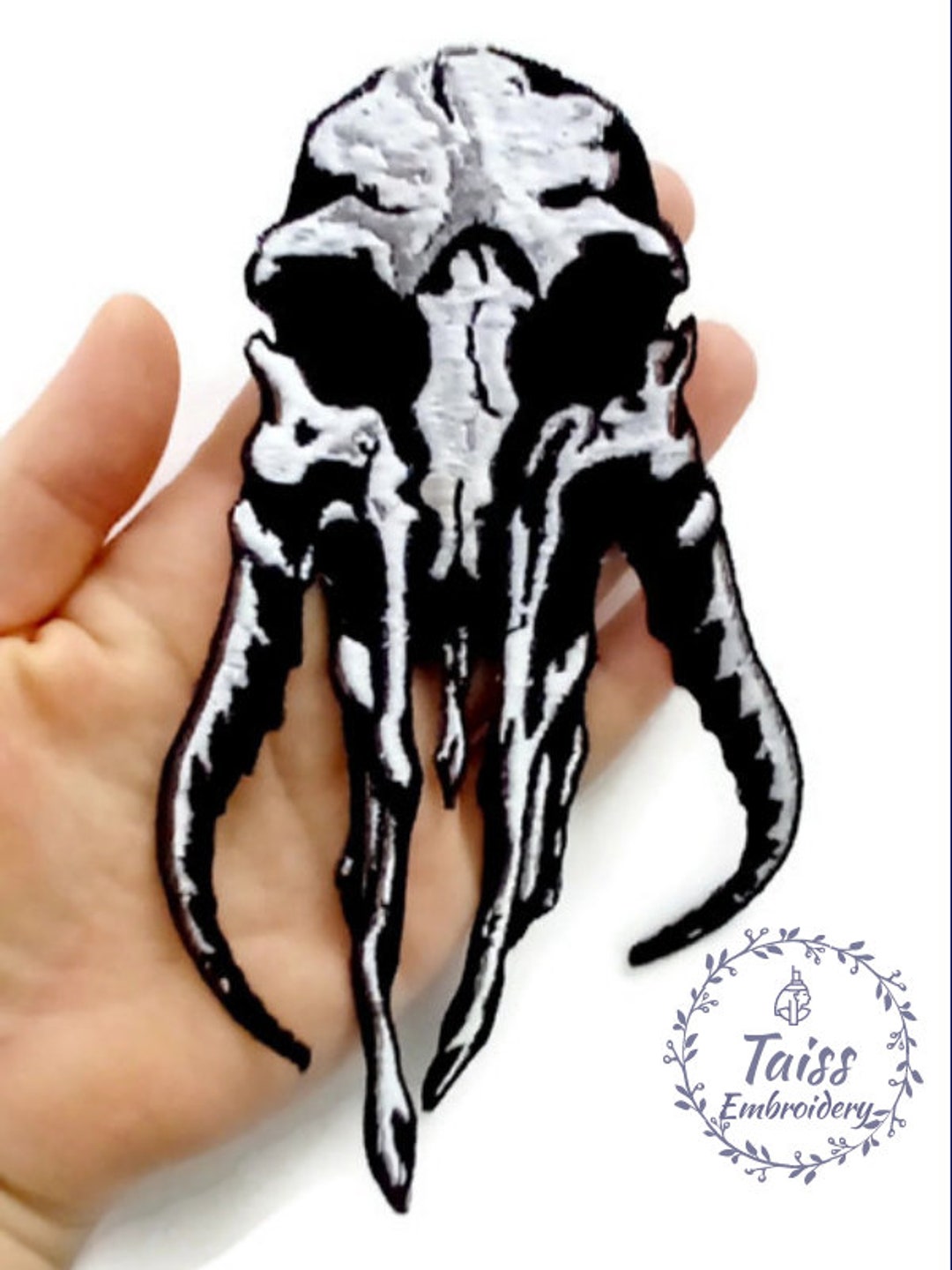 Mudhorn Patch, Mandalorian Skull Mythosaur Iron on Patches - Etsy