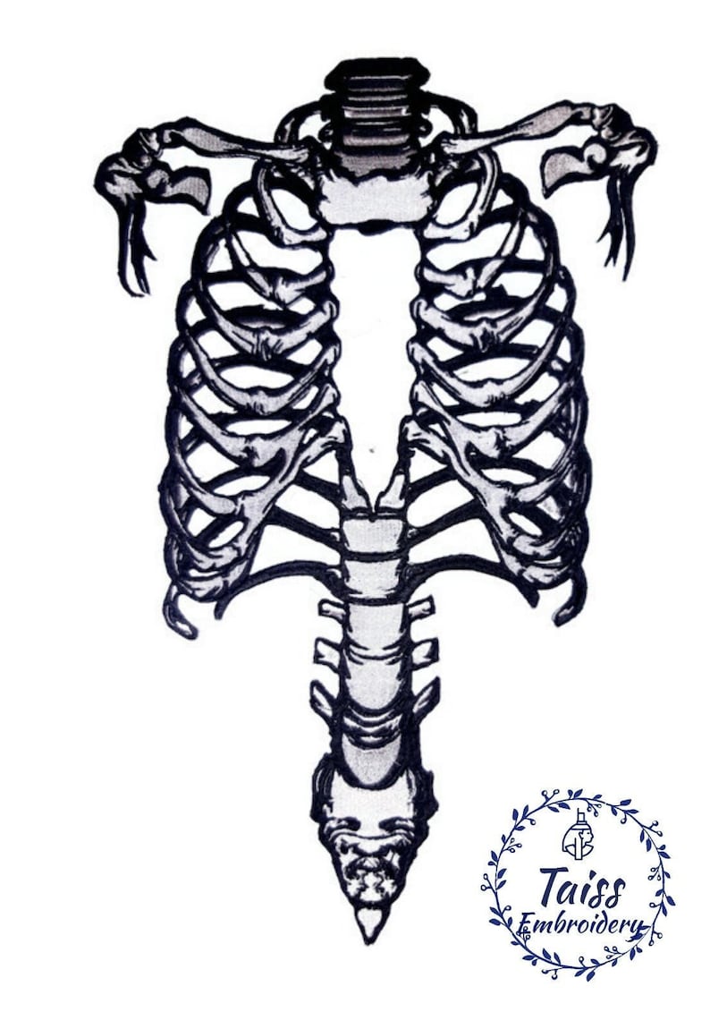 Spine Back Patch Patch Bone Large Patch Embroidered Patch - Etsy