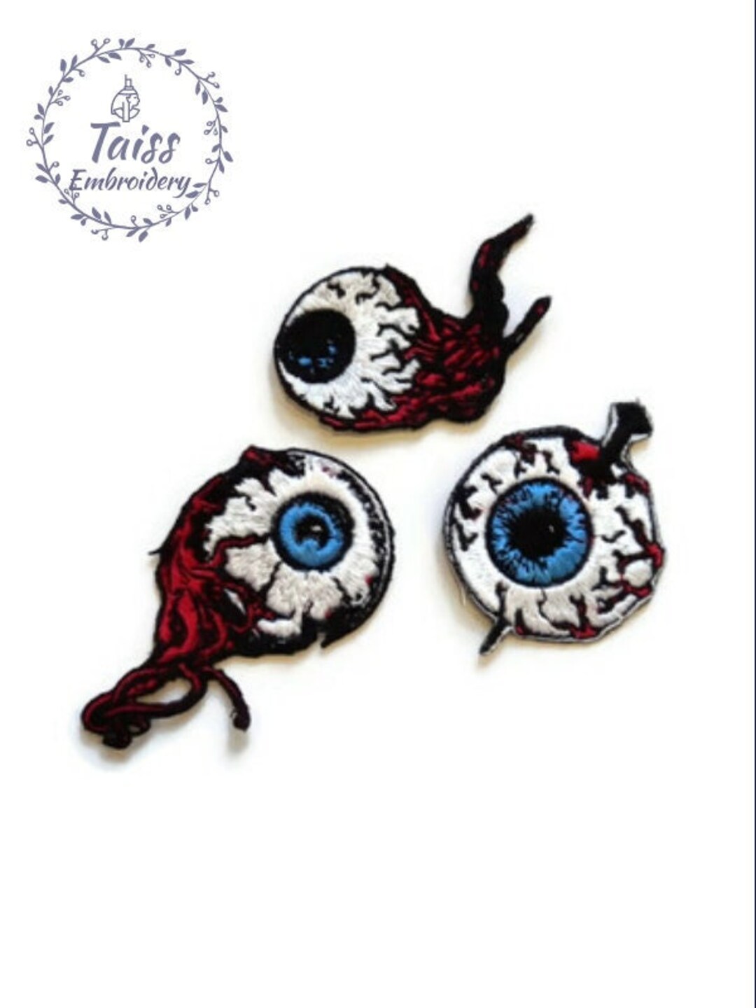 Eye, Eyeball Patches, Set 3 Pieces, Embroidered Iron O Patch - Etsy