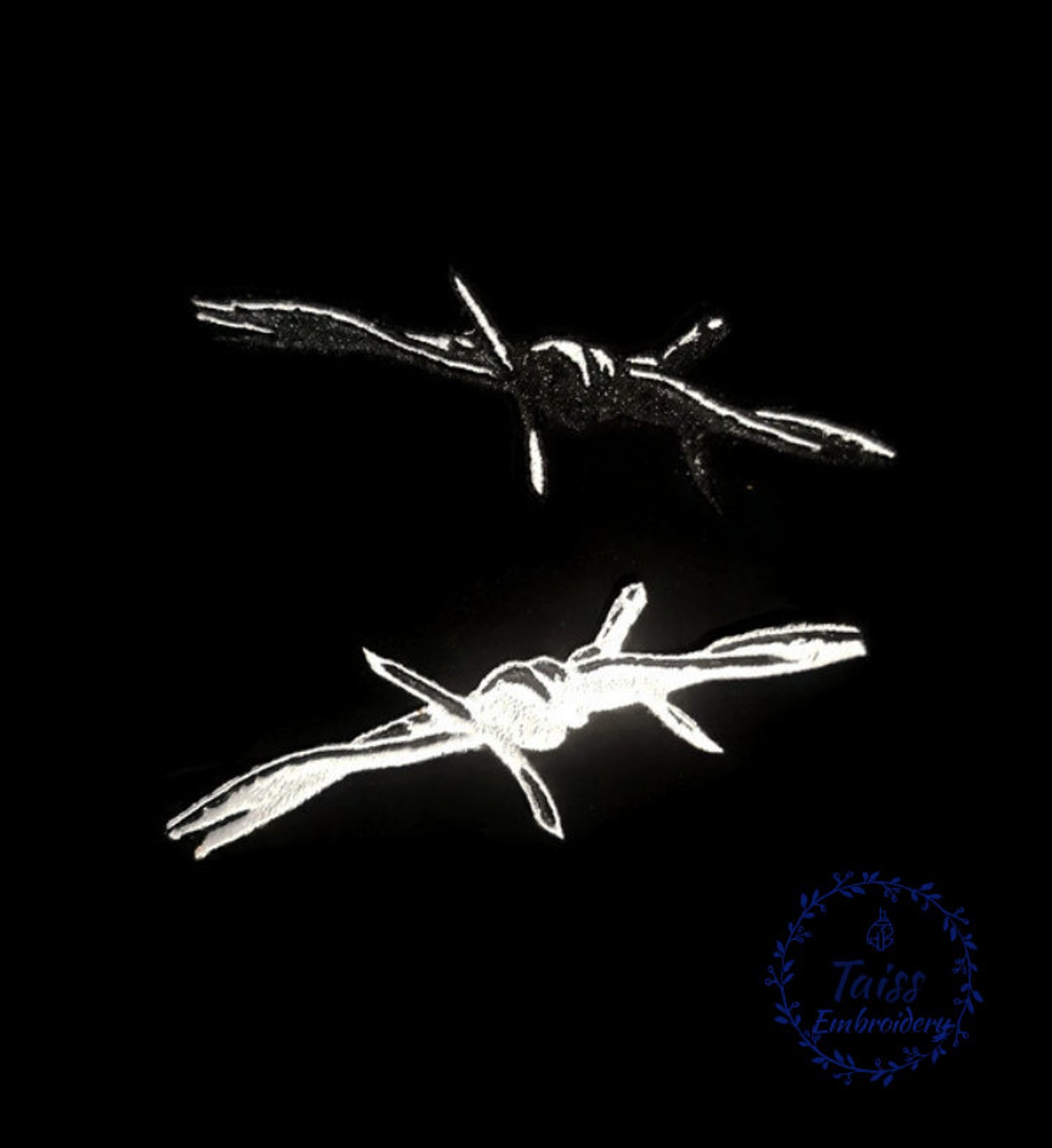 Barbed Wire Patch, Set 2p,punk Patch, Grunge, Unique, Metal Patch ...