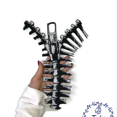 Spine Back Patch Goth Patch Patch Bone Large Patch - Etsy