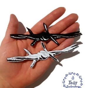 Barbed Wire Patch, Set 2p,punk Patch, Grunge, Unique, Metal Patch ...