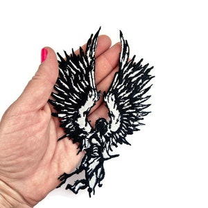 Fallen Angel Patch Celestial Rebellion Patch Gothic Winged Patch Dark ...