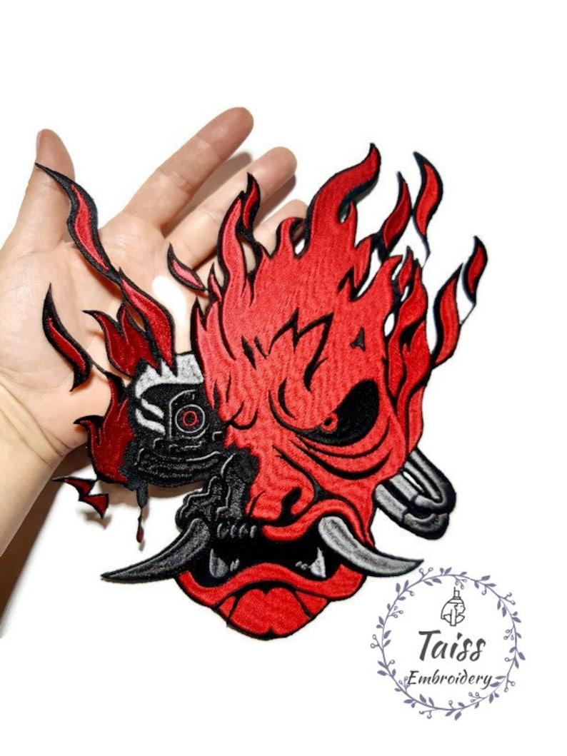 Demon Devil Patches Samurai Patch Large Iron on Patch Japan - Etsy