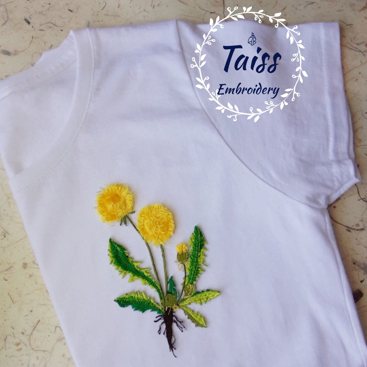 Dandelion Embroidered Velvet Patch 3d Effect | Etsy