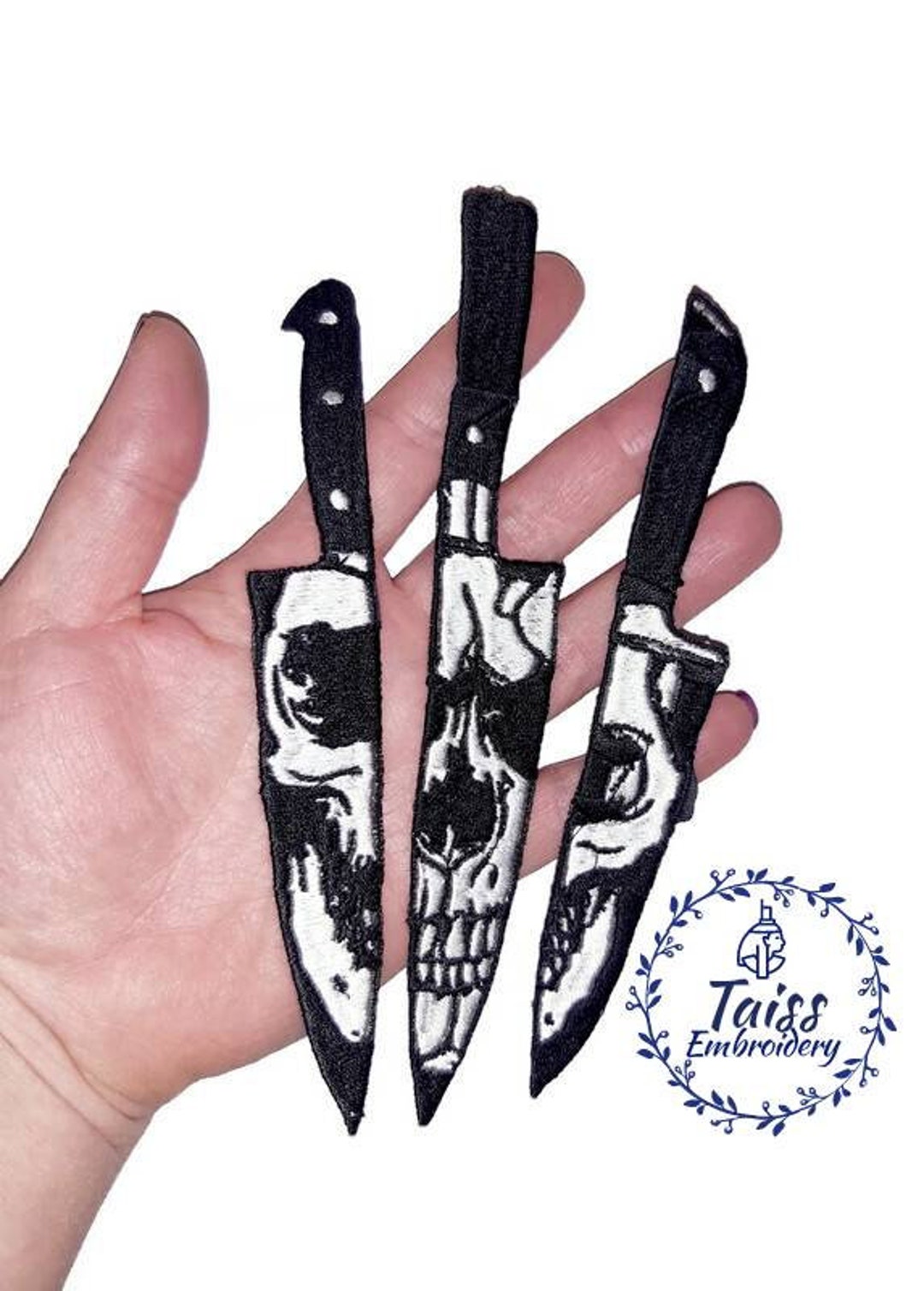 Skeleton Knife Patch, Set of 3 P, Iron on Patch - Etsy
