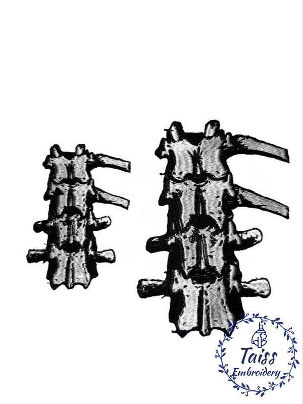 Spine Back Patch Bone Large Patch Embroidered Patch - Etsy