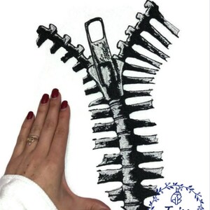 Spine Back Patch Goth Patch Patch Bone Large Patch - Etsy