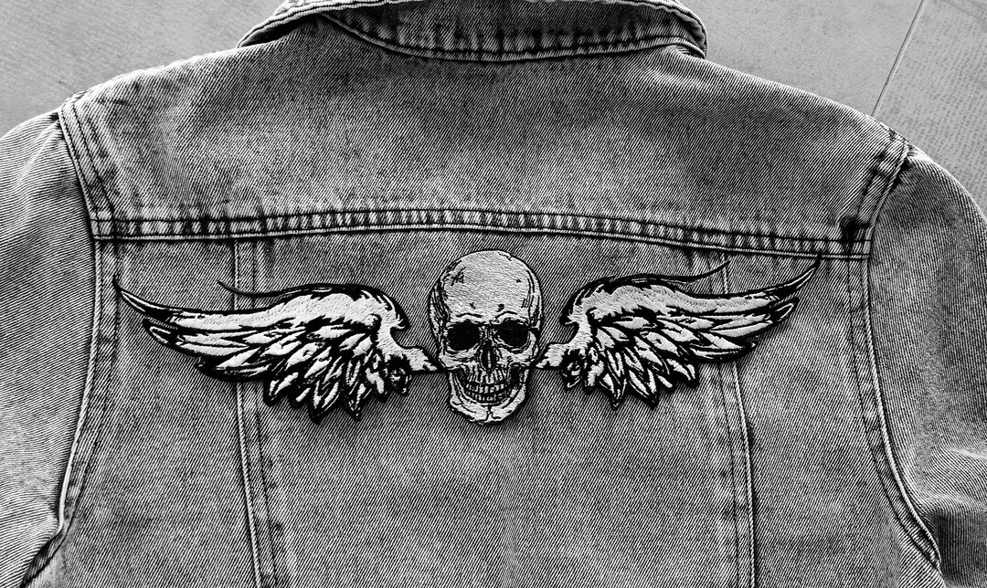 Skull Flying, Punk Patches, Dark Myth Satan Patch, Embroidered Iron-on ...