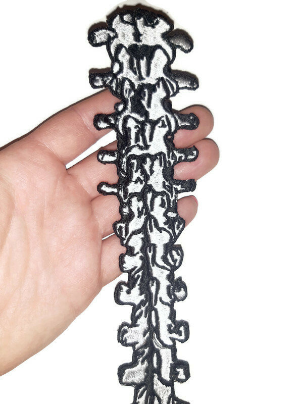 Spine Back Patch Wings Patch Patch Bone Large Embroidered | Etsy