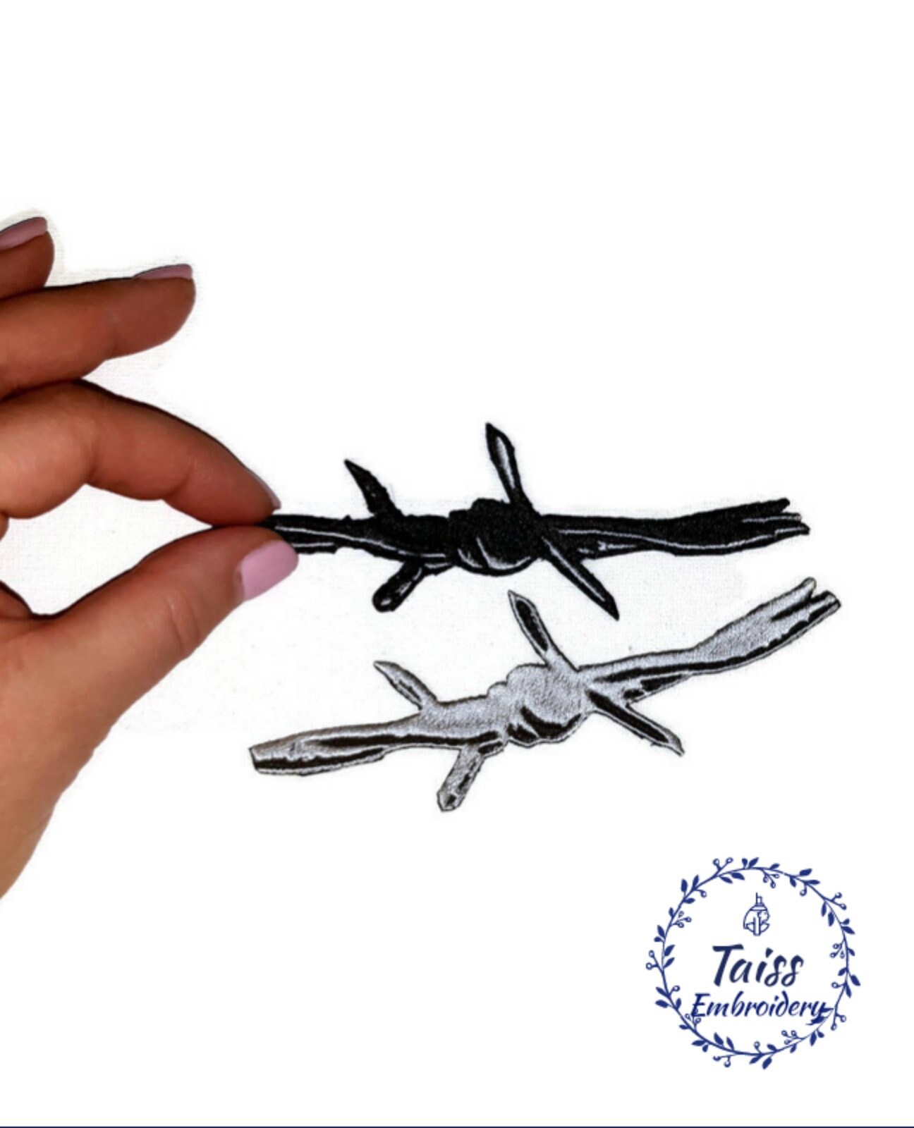 Barbed Wire Patch, Set 2p,punk Patch, Grunge, Unique, Metal Patch ...