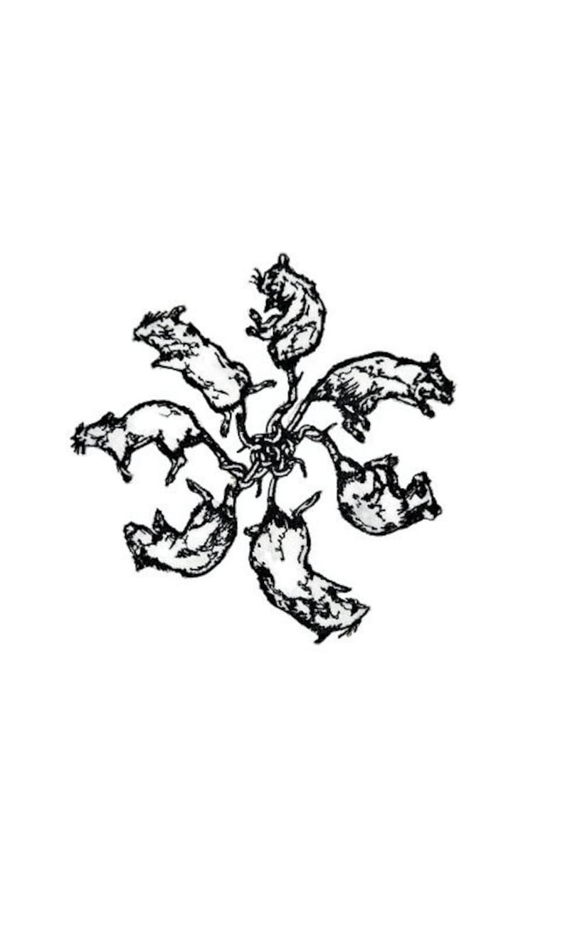 Rat King Embroidery Patch Iron-on 6.2x6.2 In - Etsy