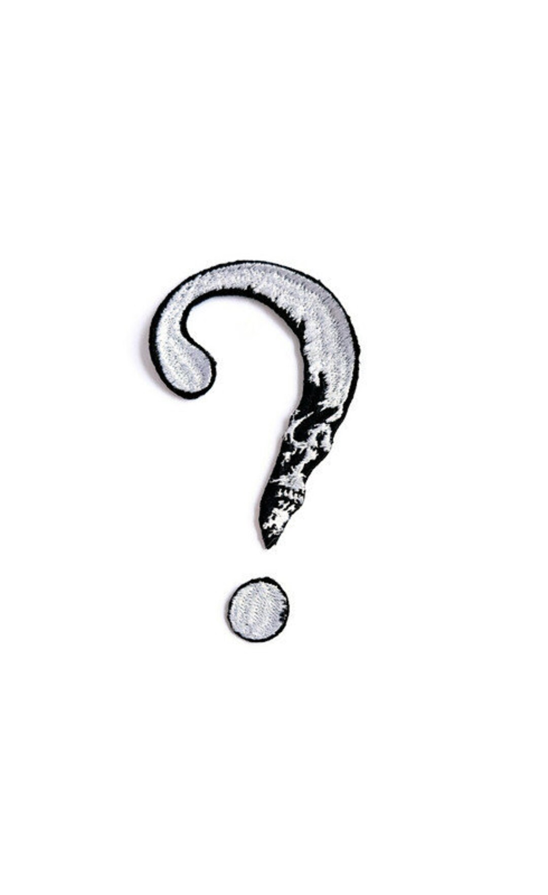 Scull Patch Question Mark Embroidery Iron on Goth Patch - Etsy