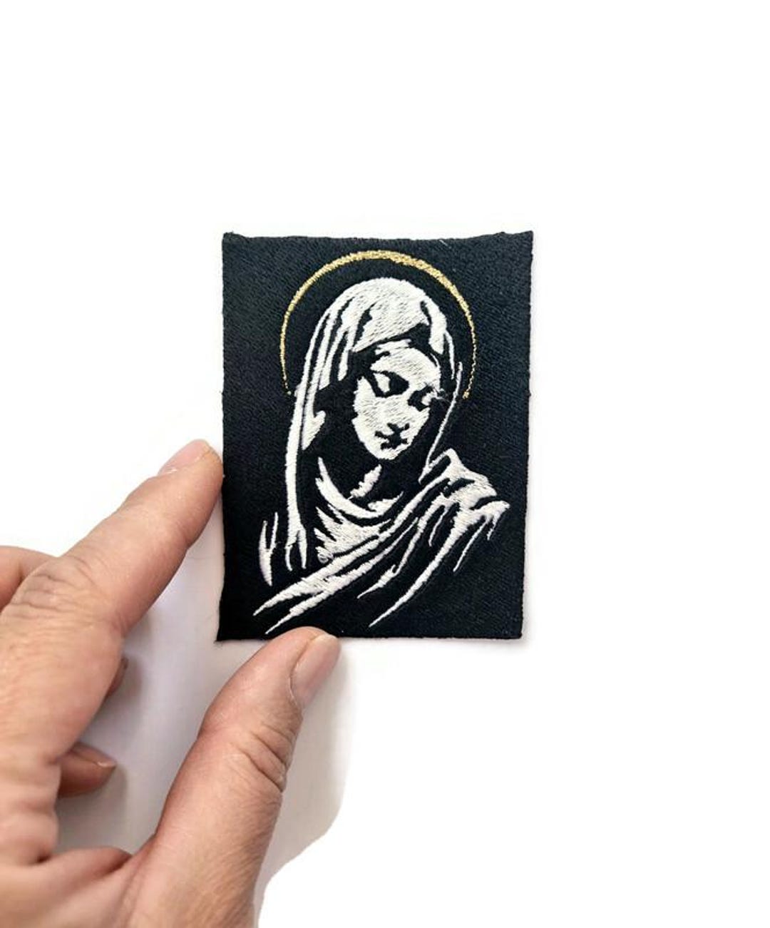 Virgin Mary Iron-on Patch, Sacred Heart Virgin Mary Patch - Etsy