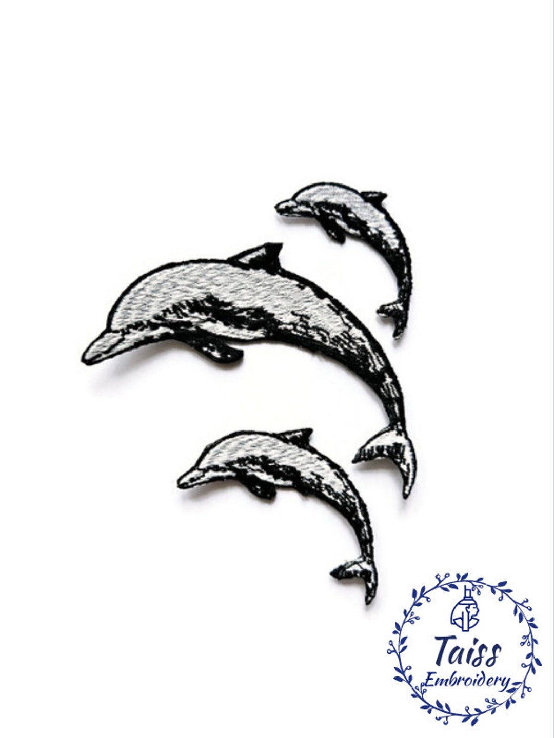 Dolphin Patch, Orca Whale, Set 3 P, Fish, Iron on Patch - Etsy