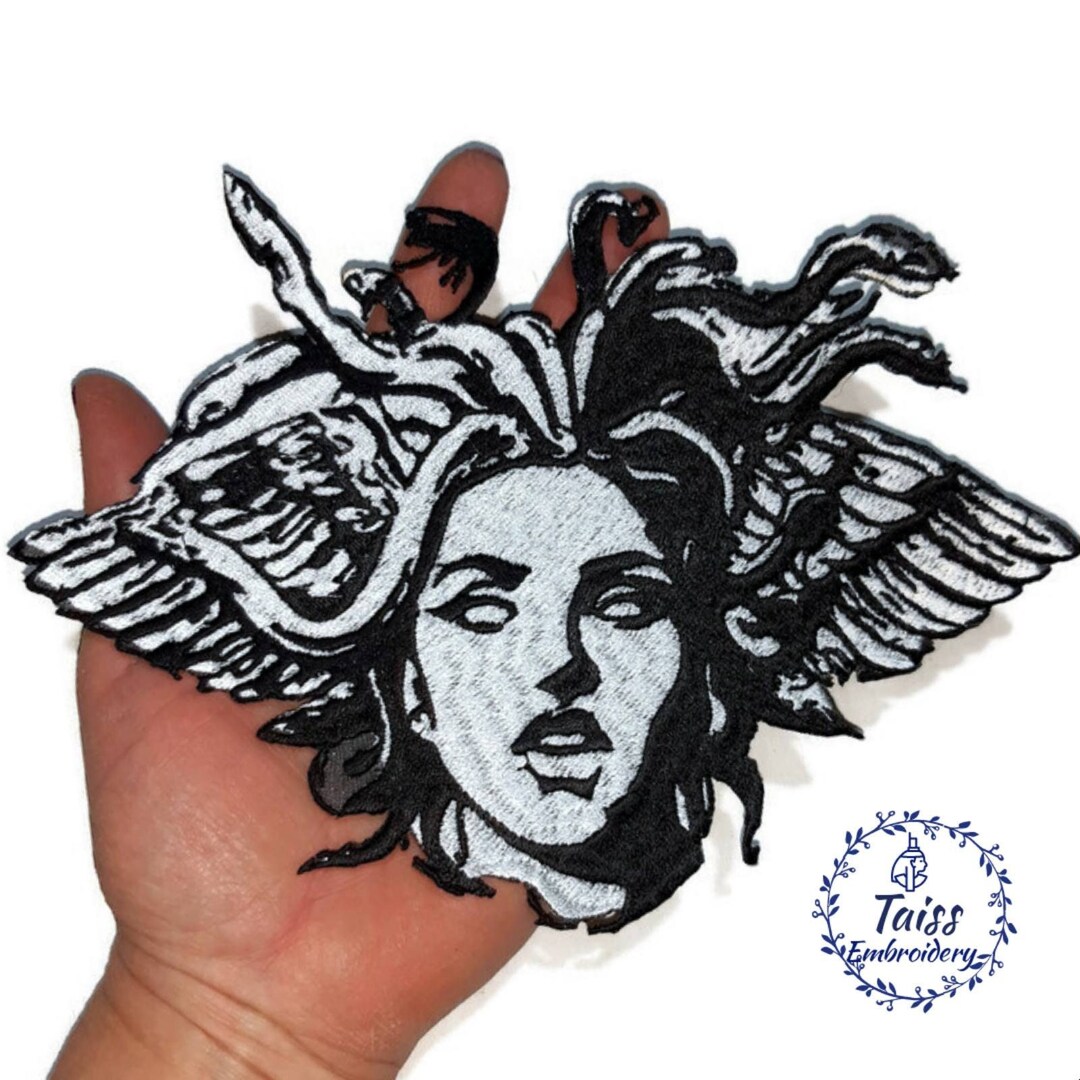 Gorgon Medusa Patch• Punk Fashion Patch• Large Iron Onу Patch• Alternative Patch• Wicca Patch ...