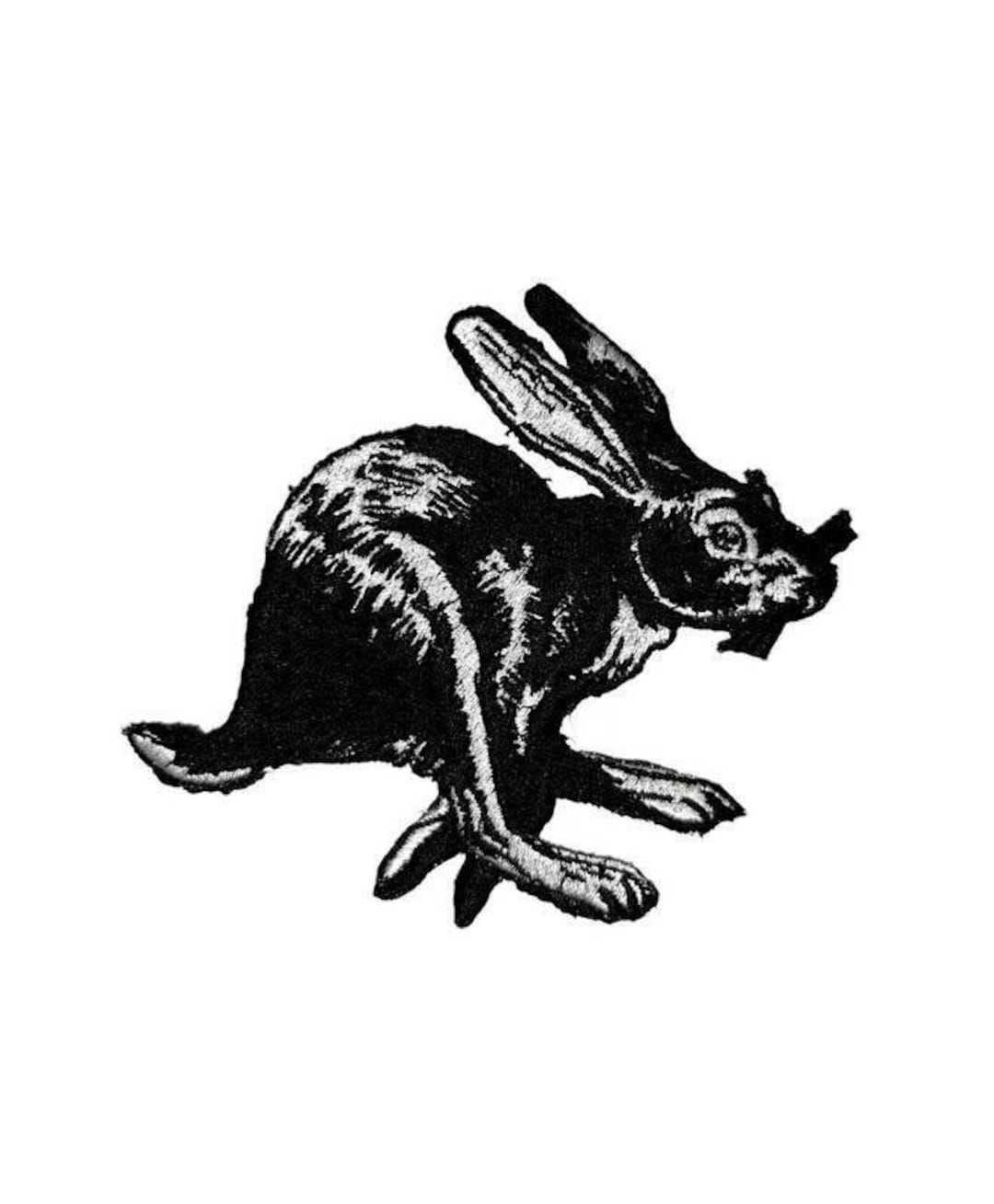 Rabbit Goth Patch, Hare Patch, Large Iron on Patch - Etsy
