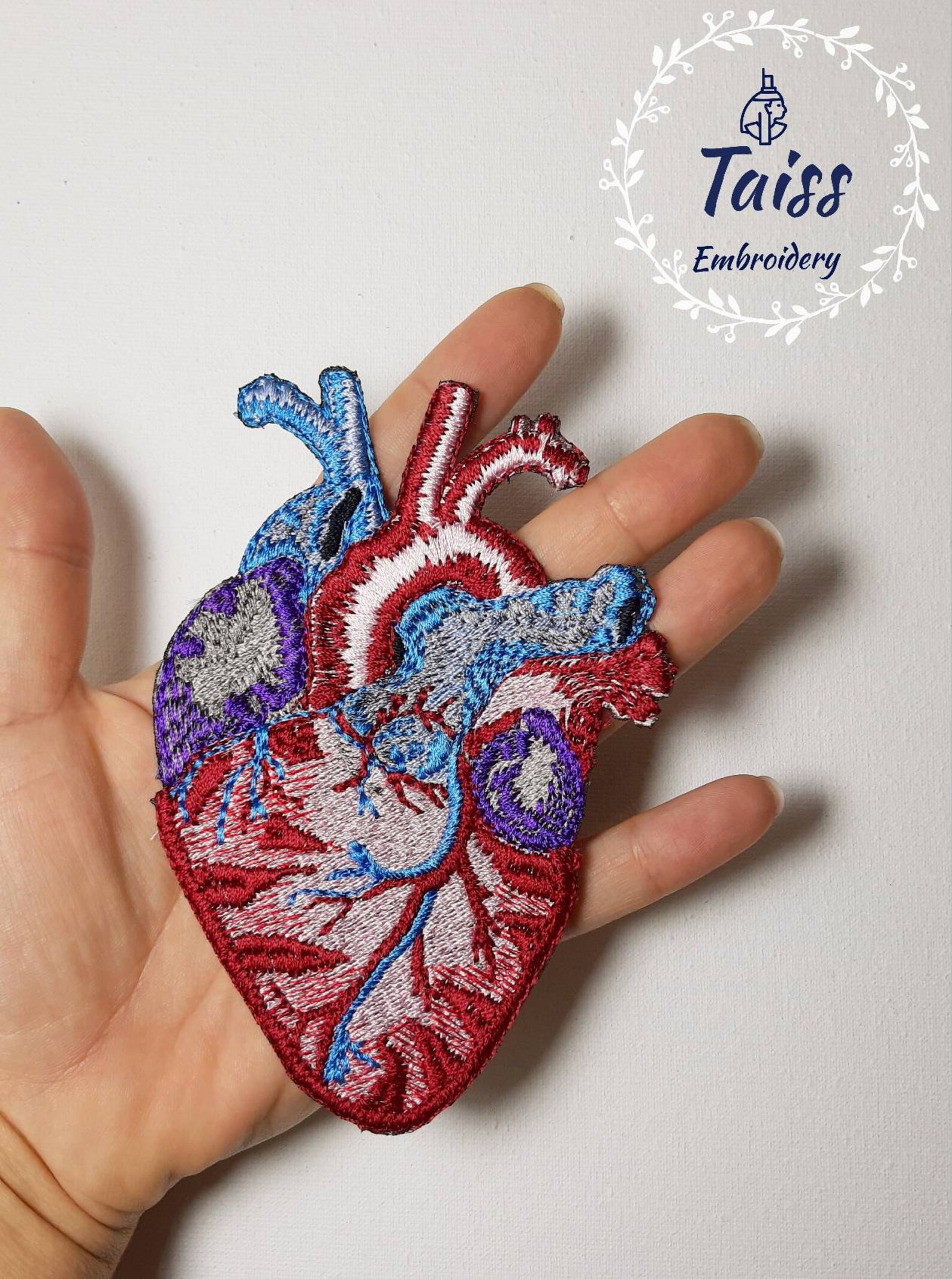Anatomical Heart Large Iron on Patch Punk Fashion Patch - Etsy