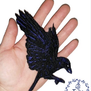 Crow, Embroidered Iron on Patch - Etsy