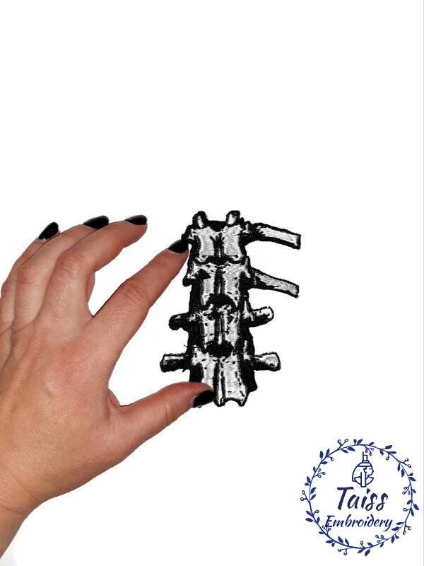 Spine Back Patch Bone Large Patch Embroidered Patch | Etsy