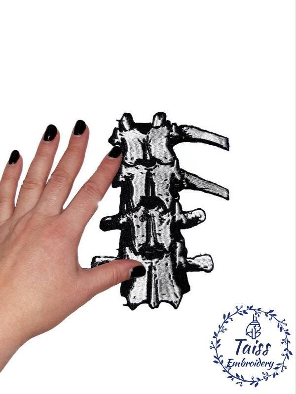 Spine Back Patch Bone Large Patch Embroidered Patch | Etsy