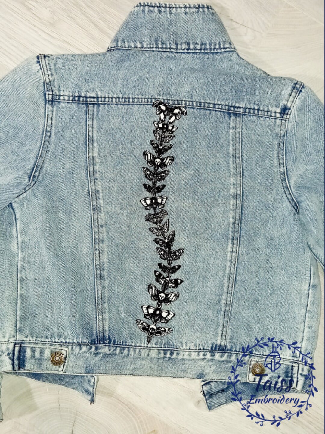 Spine Back Butterfly Patch, Whimsigoth, Large Patch Iron On•skeleton ...