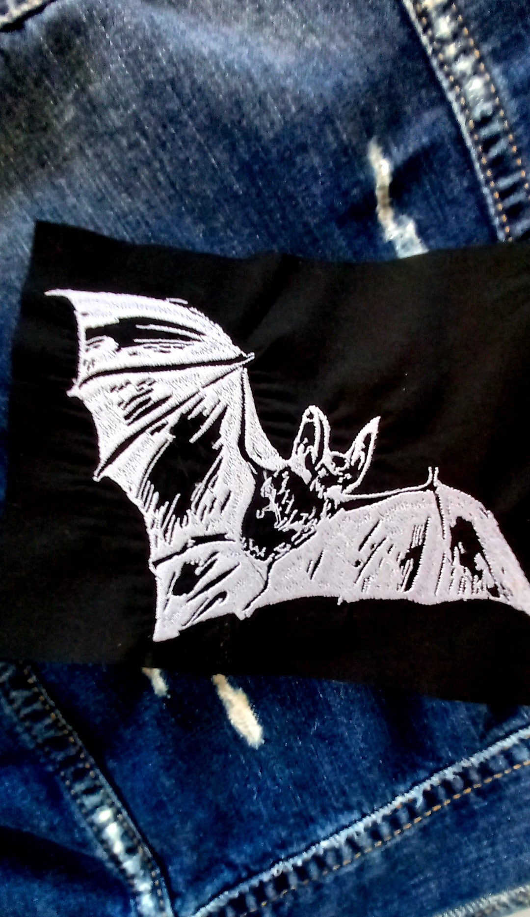 Bat Patch • Gothic Fashion • Embroidered Patches • Witchy • Sew on ...