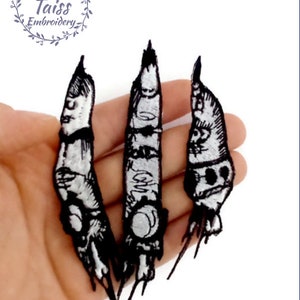 Finger Patches, Gothic Patches, Set of 3p, Horror, Witchy, Punk Patch ...