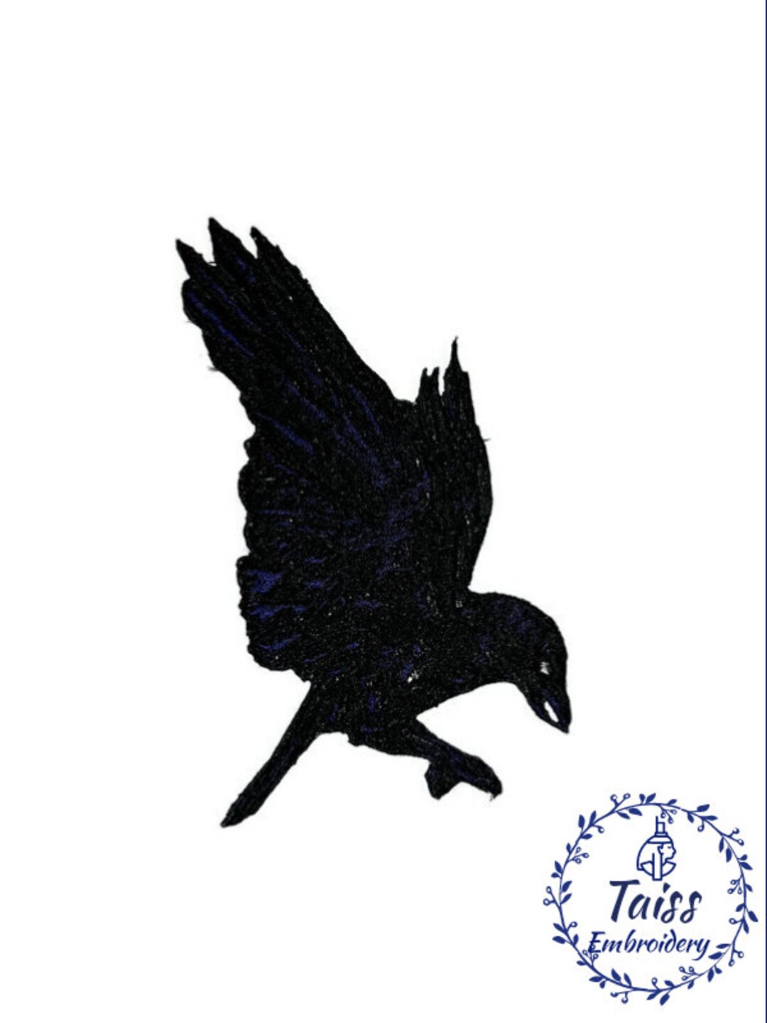 Crow, Embroidered Iron on Patch - Etsy