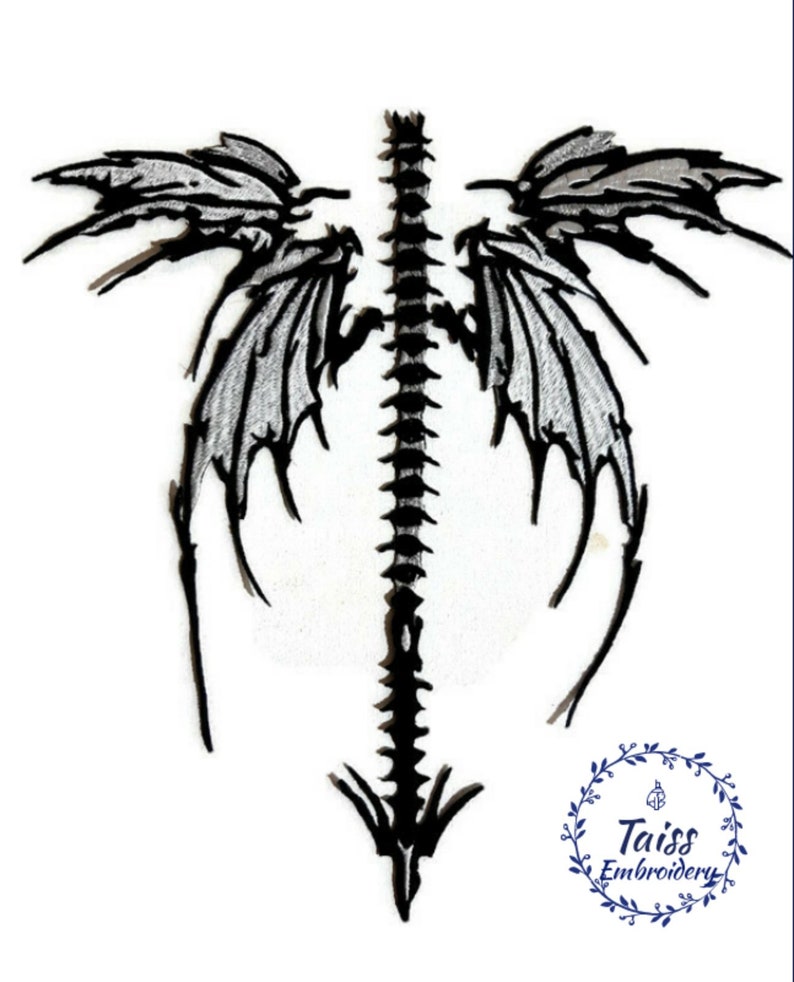 Goth Spine Wings Vest Patch Large Back Patch Punk Patch - Etsy