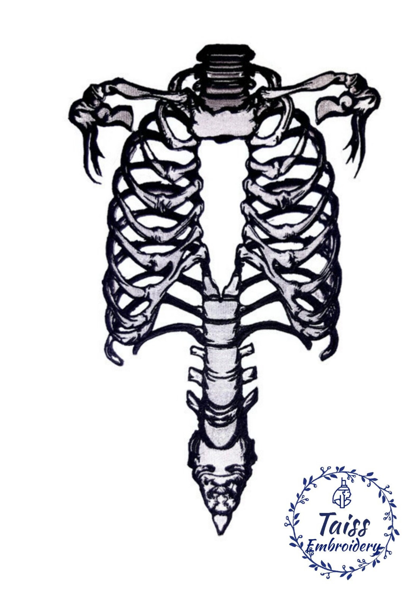 Spine Back Patch Patch Bone Large Patch Embroidered Patch - Etsy