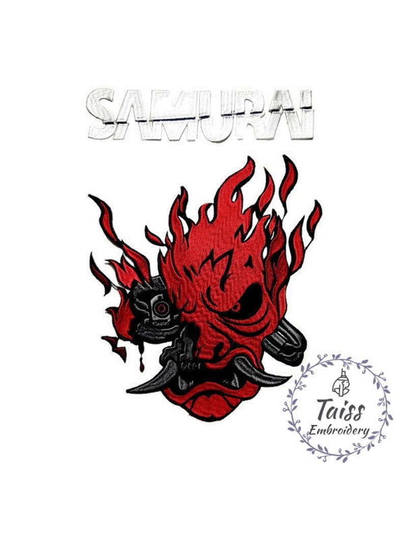 Samurai Oni Demon Patchembroidered Back Patch - Etsy
