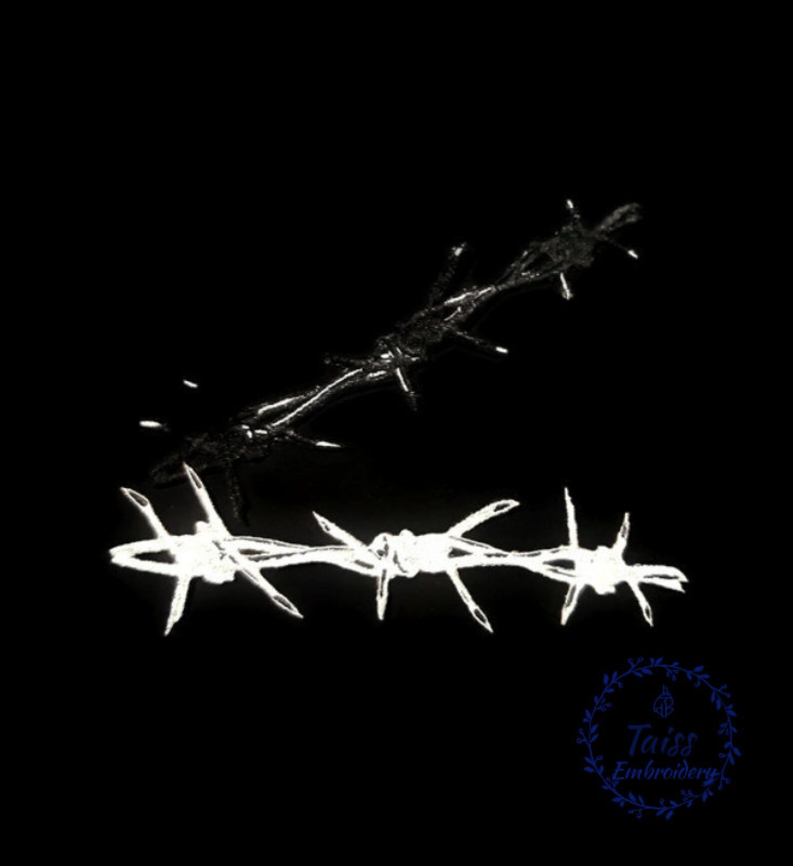 Barbed Wire Patch, Set 2p,punk Patch, Grunge, Unique, Metal Patch ...