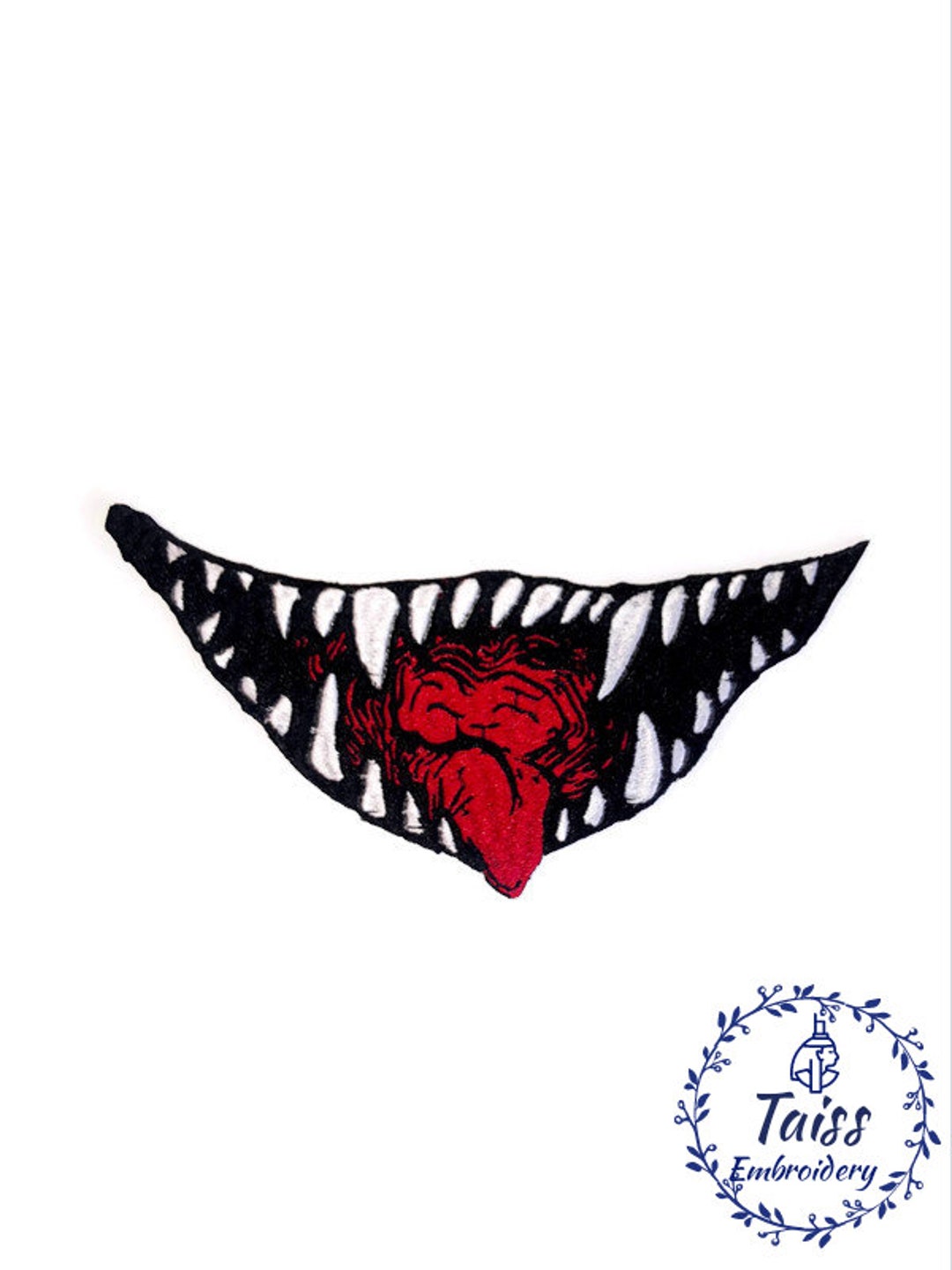 Vampire Teeth Iron-on Patch • Horror Patch • Patch for Jacket • Punk Patch • Gothic Patch ...
