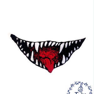 Vampire Teeth Iron-on Patch • Horror Patch • Patch for Jacket • Punk ...