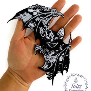 Bat, Embroidered Iron on Patch - Etsy