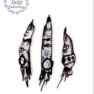 Finger Patches, Gothic Patches, Set of 3p, Horror, Witchy, Punk Patch ...