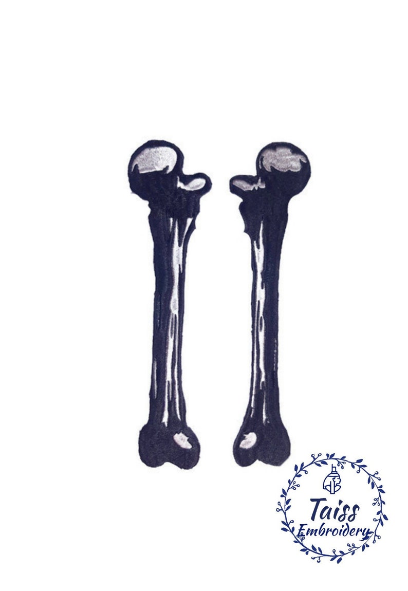 Bone Goth Patch Embroidered Iron on Patch - Etsy